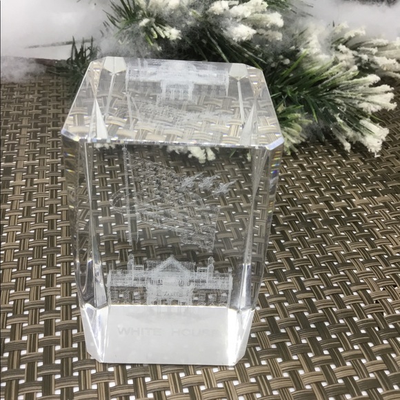 Other | Very Heavy Glass White House Paper Weight | Poshmark